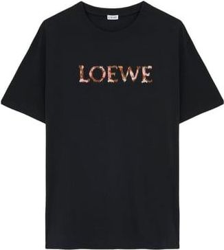 Loewe T-shirt droit brodé en coton mélangé