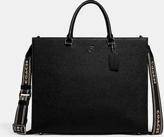 Coach Tote 40 Mit Details Aus Signature-Canvas in Schwarz | Leder