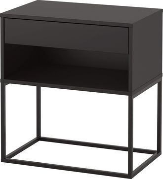 IKEA VIKHAMMER Nachttisch 60x39x65cm schwarz