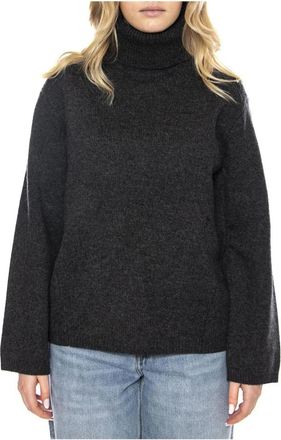 Elvine Femme, Pulls, Noir, Taille: 36 FR Pull Col Roul&eacute;