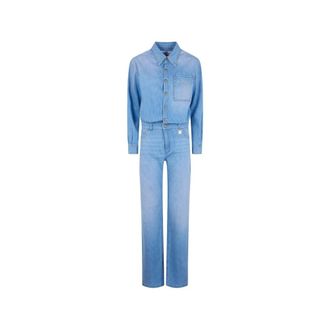 Elisabetta Franchi Damen, Jumpsuits & Playsuits, Blau, LGr&ouml;&szlig;e