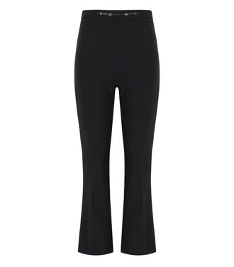 Elisabetta Franchi PANTALON CROPPED NOIR ELISABETTA FRANCHI