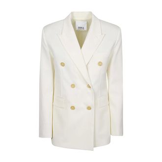 Erika Cavallini Semi Couture Femme, Vestes, Blanc, Taille: 40 FR Blazer Crois&eacute;