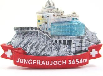 Generic Jungfraujoch Schweiz Magnet Poly Souvenir Switzerland Berge Schnee