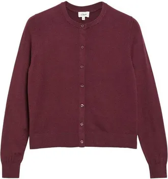 s.Oliver Strickjacke Rundhals mit Viskose