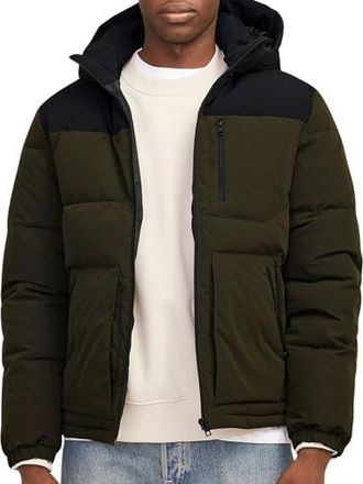 Jack & Jones Jjeotto Puffer Veste Sn Tampon, Vert/Noir, S Homme