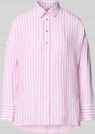 Christian Berg Relaxed Fit Leinenbluse im Allover-Look