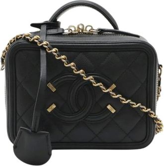 Chanel Sac Vanity Vintage Pre-owned - Femme - Pre-owned - Noir - Taille: ONE Size