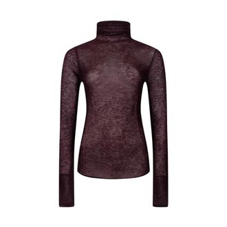 Pinko Pinko, Femme, Pulls, Violet, Taille: 42 FR Pulls &agrave; col roul&eacute;