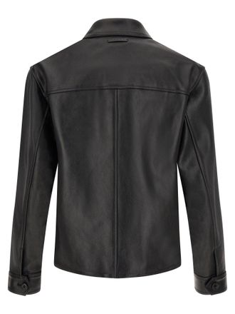 Marni Suede and Calfskin Color-Block Jacket - Brown