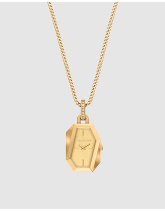 Michael Kors Suri - Damen-Uhrenkette aus goldfarbenem Edelstahl mit zwei Zeigern, MK7614