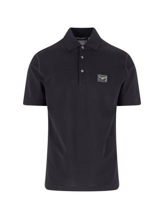 Dolce & Gabbana Baumwoll-Piqu&eacute;-Logo-Polo