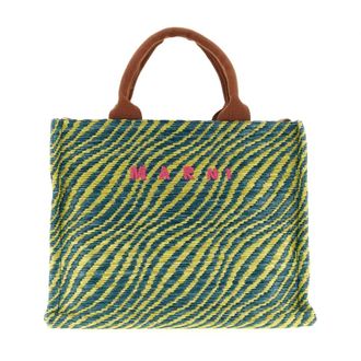 Marni Geflochtene Tote Bag mit Logo - - Bags - Damen - Mehrfarbig - ONE SIZE