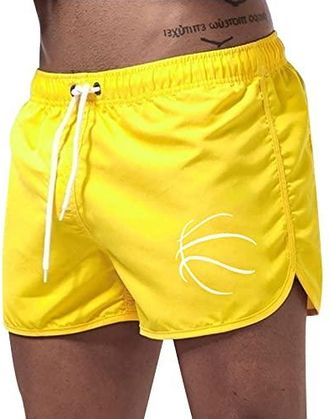 Generic Maillot de bain pour homme - Short de bain pour la plage - Pour homme - Printemps &Eacute;t&eacute;, Orange, 3XL