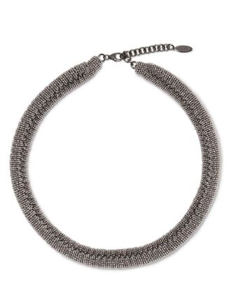 Brunello Cucinelli Halskette mit Perlen - Silber