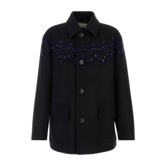 Dries Van Noten Homme, Manteaux, Noir, Taille: M Randale Coat