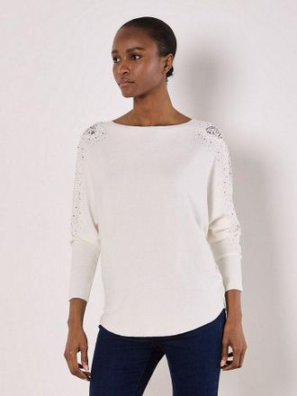 Apricot Strickpullover Rundhalspullover unifarben