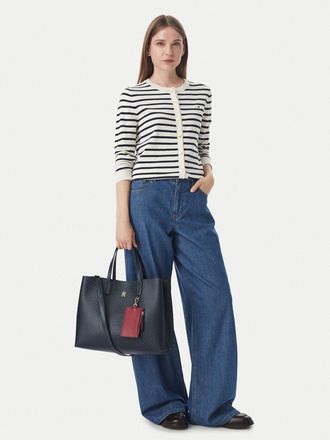 Tommy Hilfiger Handtasche Tommy Hilfiger Th Icon Satchel Mono AW0AW18923 Dunkelblau