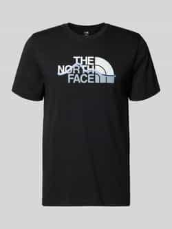 The North Face Regular Fit T-Shirt aus reiner Baumwolle Modell MOUNTAIN LINE