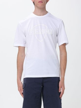 Blauer T-Shirt Herren Farbe Wei&szlig;