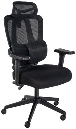 Clp B&uuml;rostuhl Altamont I Ergonomischer Schreibtischstuhl I Belastbarkeit bis 135 kg I h&ouml;henverstellbar mit Armlehnen und Kopfst&uuml;tze, Farbe:schwarz