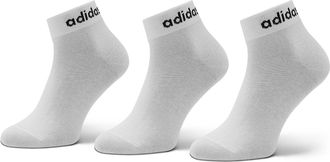 adidas Kurze Socken adidas Think Linear Ankle Socks 3 Pairs HT3451 Wei&szlig;
