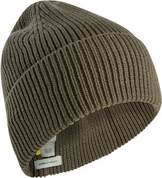 Camel Active Herren Beanie aus einem Baumwoll-Kaschmir Mix Dunkelbraun, Menswear-OS