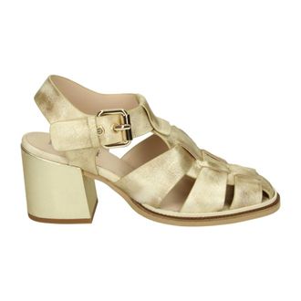 Pertini Goldener Sandale mit Leder- und Gummisohle - - Shoes - Damen - Beige - 40 EU