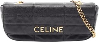 Celine Sac bandouli&egrave;re en cuir matelass&eacute; monochrome Pre-owned - Femme - Pre-owned - Noir - Taille: ONE Size