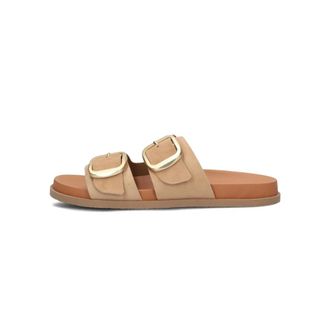 Notre-V Beige Wildleder Sommer Pantoletten - - Shoes - Damen - Beige - 40 EU