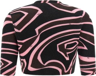 Emilio Pucci Labirinto Graphic Wool Blend Cardigan - Multicolor