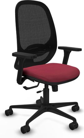 Piqueras y Crespo Hoher Schreibtischstuhl mit 3D-Armlehnen, h&ouml;henverstellbare Lendenwirbelst&uuml;tze, ausgestattet mit Syncro/Translack und Schneidschaum, mit Rollen von 65