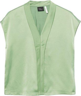 s.Oliver Kurzarmshirt T-Shirt T-Shirt aus Viskosemix mit Faltendetail