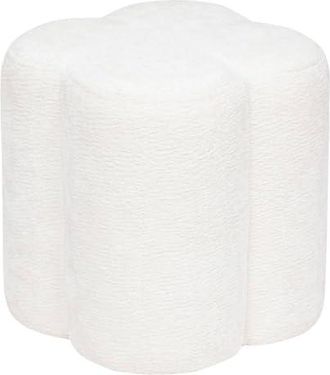 Atmosphera Atmosphera - Pouf LAVON Blanc 38x35x35cm