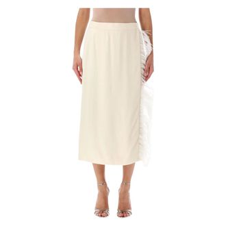Alberta Ferretti Jupe Midi - Femme - Jupes - Beige - Taille: 40 FR