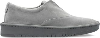 Giorgio Armani baskets à enfiler en cuir - Gris