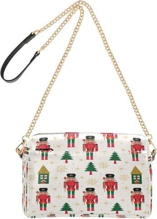 HMZXZ Sac à bandoulière de Noël Casse-noisette pour femme, sac à main en cuir, petit sac à main à bandoulière, arbre de Noël