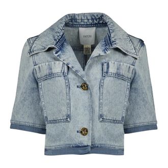 Patou Femme, Vestes, Bleu, Taille: 38 FR Veste Courte &agrave; Manches Courtes