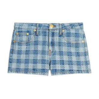 Ami Monogram Denim Shorts - - Shorts - Damen - Blau - W30