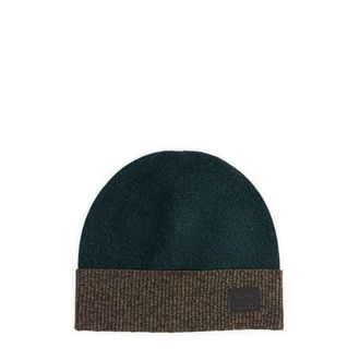 Paul Smith Bonnet bi-colore en laine m&eacute;rinos m&eacute;lang&eacute;e