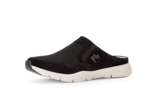 Gabor Herren Sneaker Low,Hausschuhe,Wechselfu&szlig;bett,zertifiziertes Leder,Backless Slipper,Mules,Gartenschuhe,Pantoffeln,Black,45 EU / 10.5 UK