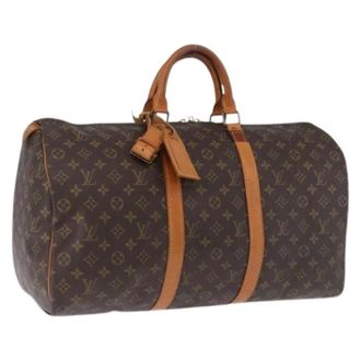 Louis Vuitton Sac Keepall 50 Boston doccasion - Femme - Pre-owned - Brun - Taille: ONE Size