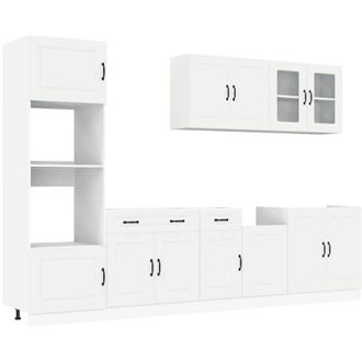vidaXL 7-tlg. K&uuml;chenschrank-Set Kalmar Wei&szlig; Holzwerkstoff vidaXL