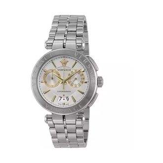 Versace Chronograph Silber Herrenuhr - - Accessories - Herren - Grau - ONE SIZE