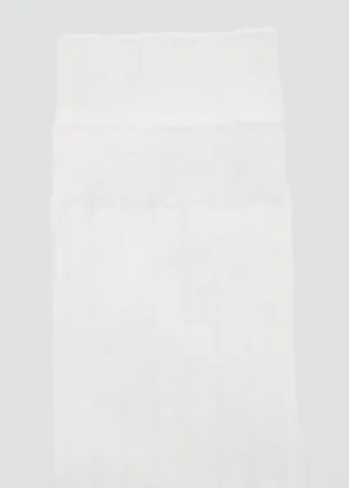 Mango Chaussettes laine m&eacute;lang&eacute;e maille c&ocirc;tel&eacute;e &eacute;cru - Femme - Taille unique - MANGO