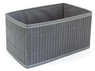 Gelco Design Design réunionweihe Aufbewahrungsbox, Bambus, grau, 26 x 15 x 13,5 cm
