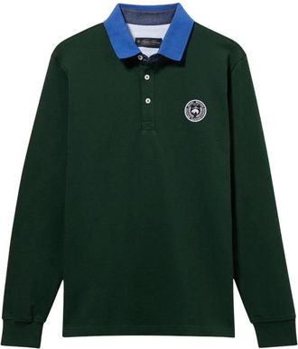 Brooks Brothers Homme, Tops, Vert, Taille: XL Polo en coton avec &eacute;cusson logo