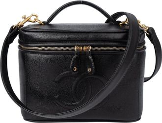 Chanel Crossbody Bags - Chanel Caviar Leather CC Vanity Handbag - Gr. unisize - in Schwarz - f&uuml;r Damen