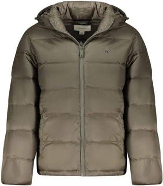 Calvin Klein Veste Matelass&eacute;e Homme Nylon Zip Off avec Capuche, Marron (Beluga), M