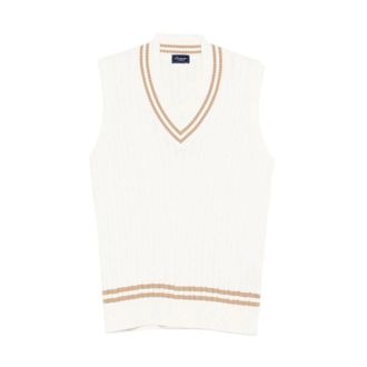 Drumohr Homme, Pulls, Blanc, Taille: 2XL Sleeveless Tricots